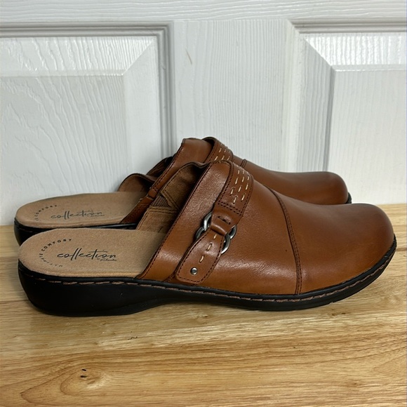 Clarks | Shoes | Clarks Size W Womens Clog In Tan Cognac Colt Open Back ...